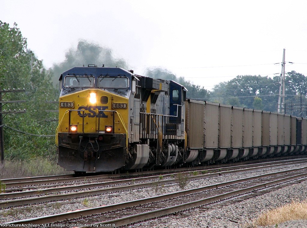 CSX 683 N90527...........CSXT 683 & 296.....................98 cars